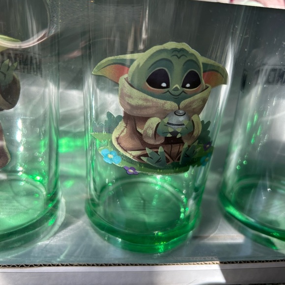 Star Wars | Kitchen | Amazing Green Glass Grogu Cups | Poshmark